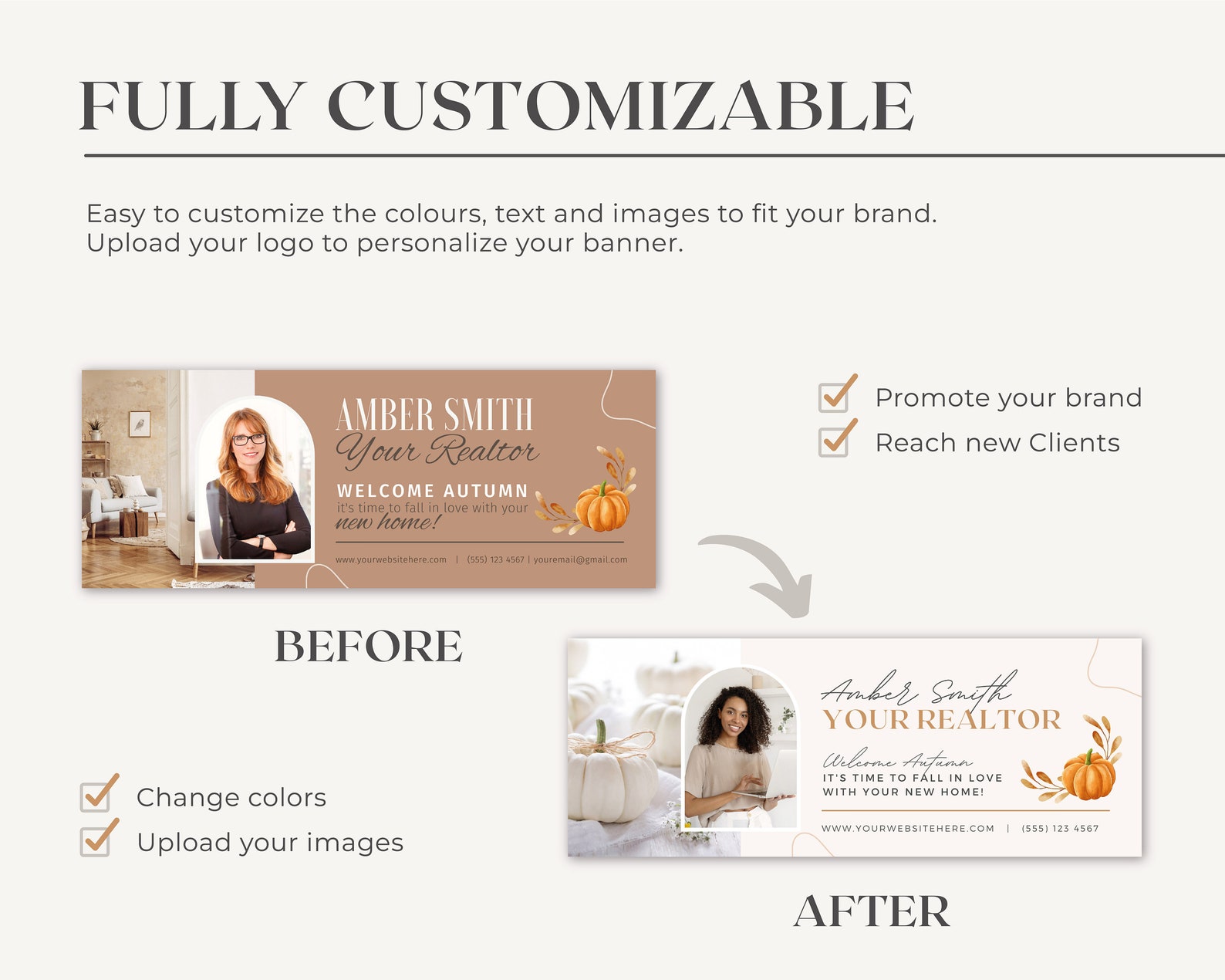 Fall Real Estate Facebook Cover Banner | Real Estate Marketing | Social ...