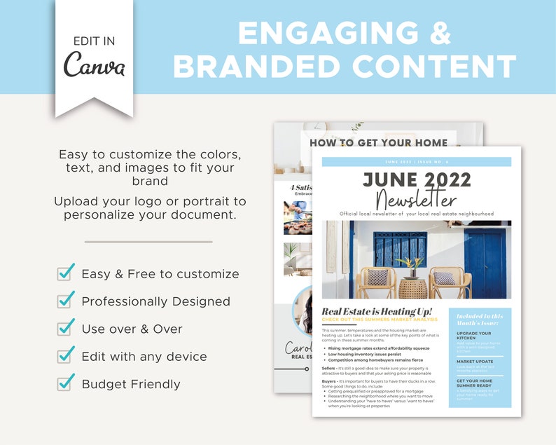 Real Estate June Newsletter Real Estate Marketing Realtor - Etsy