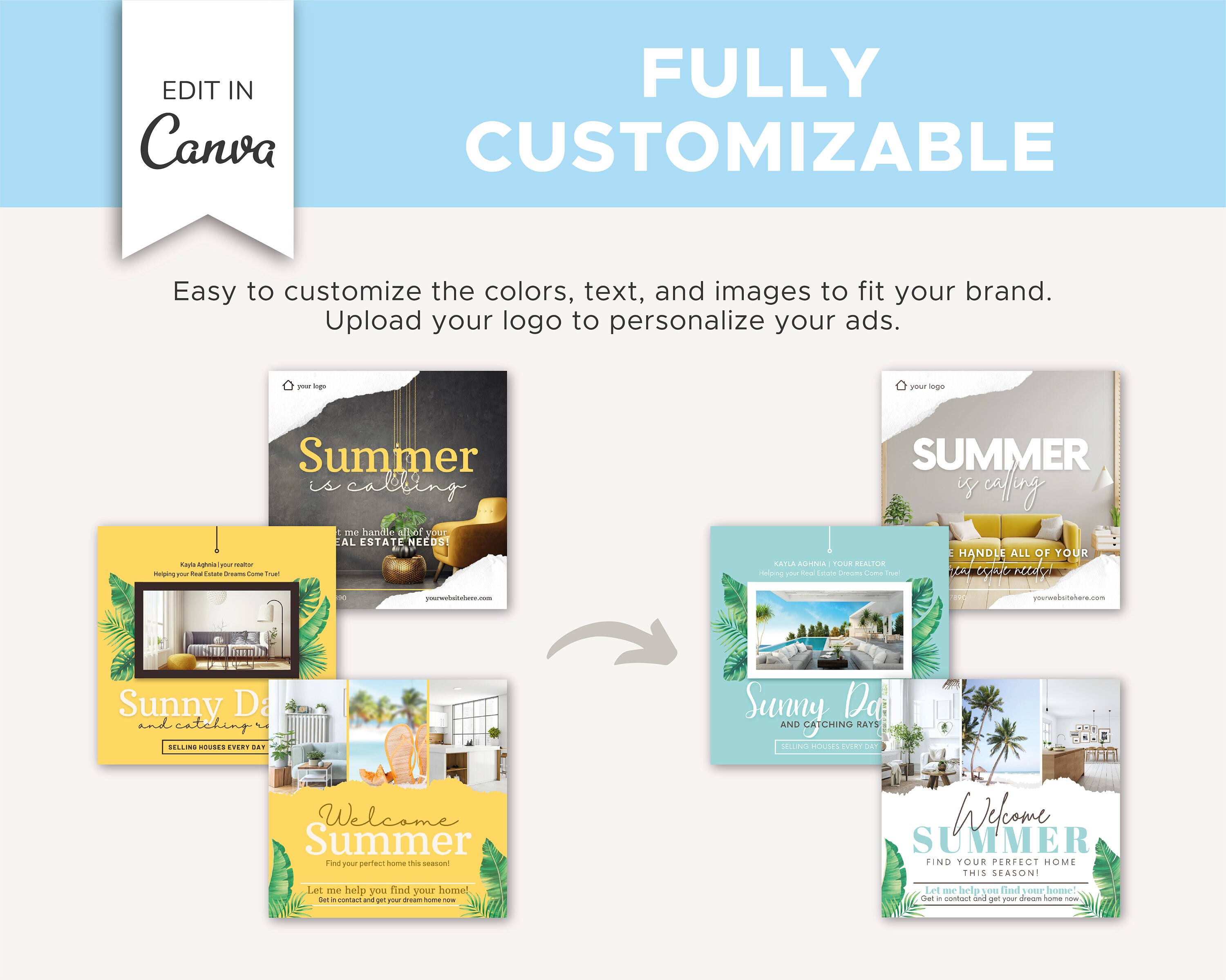 20 Summer Realtor Instagram Posts Real Estate Social Media - Etsy