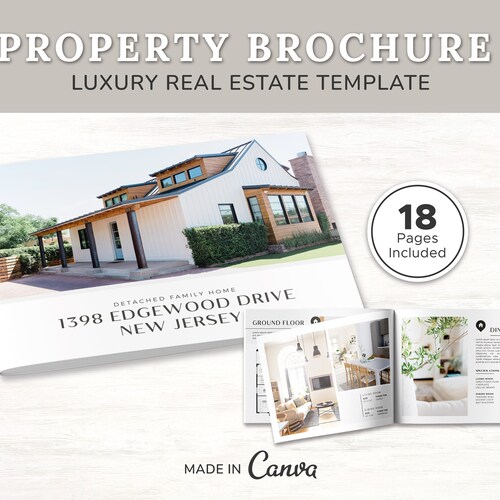 Modern Property Brochure Real Estate Property Magazine Open - Etsy