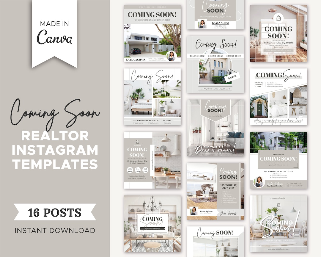 16 Coming Soon Realtor Instagram Posts | Real Estate Agent Social Media ...