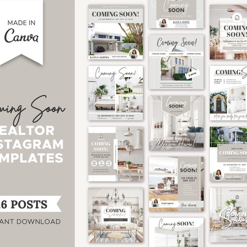 16 Coming Soon Realtor Instagram Posts Real Estate Agent - Etsy