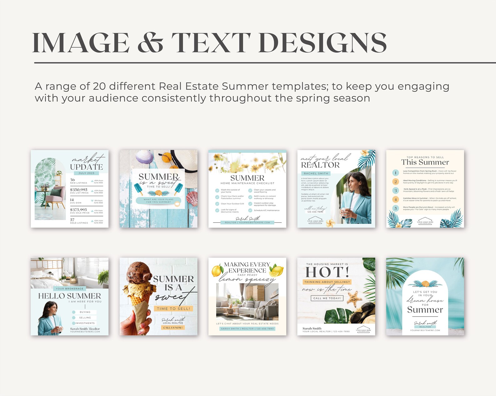 20 Summer Realtor Instagram Posts | Real Estate Social Media Posts ...