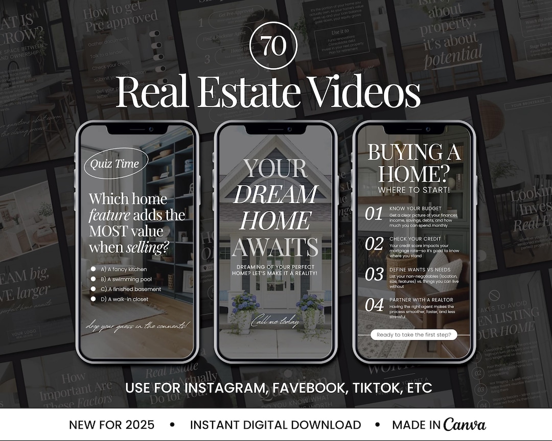 Real Estate Reels Template | Real Estate Social Media | Real Estate ...