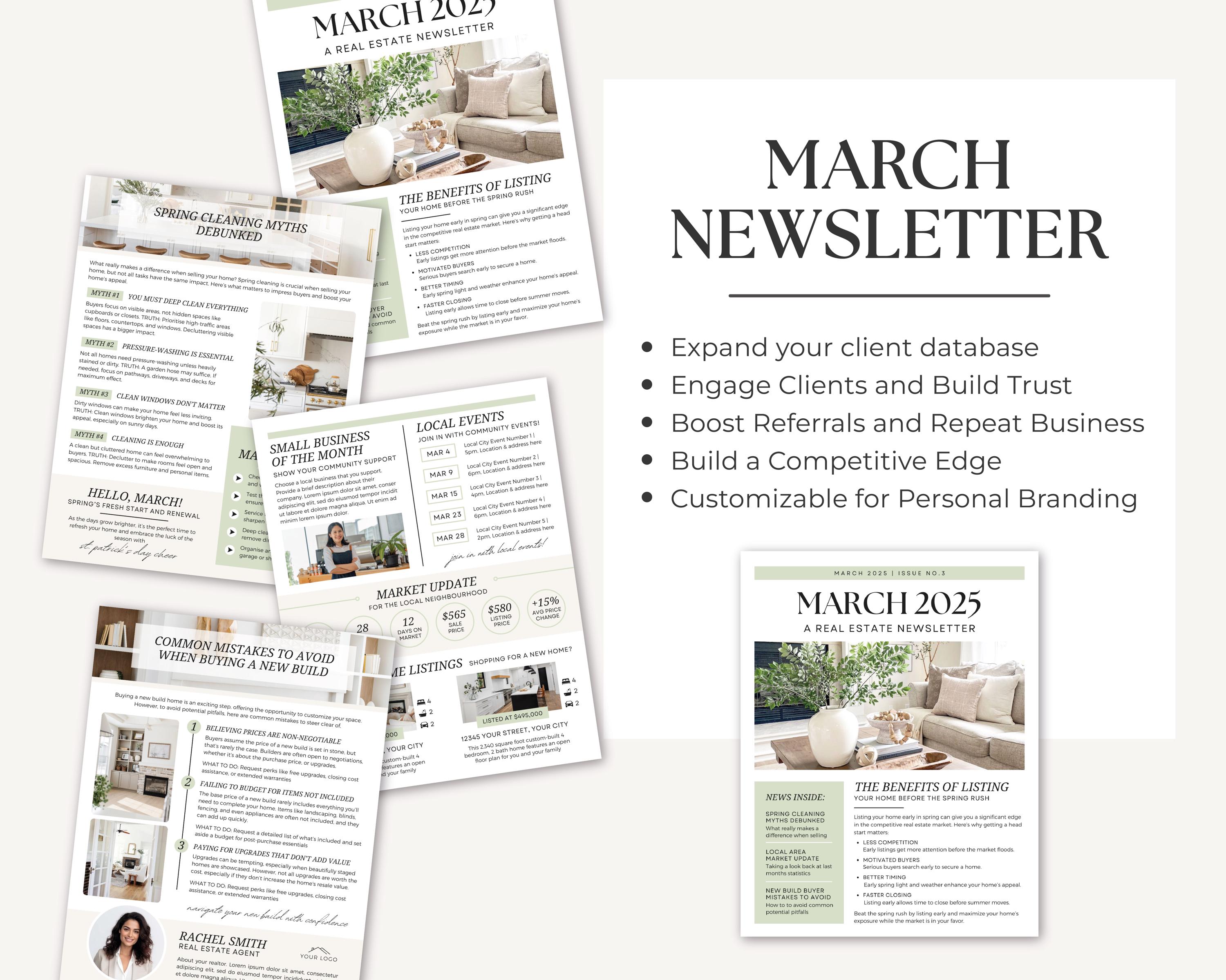 March 2025 Real Estate Newsletter | Real Estate Marketing | Real Estate ...