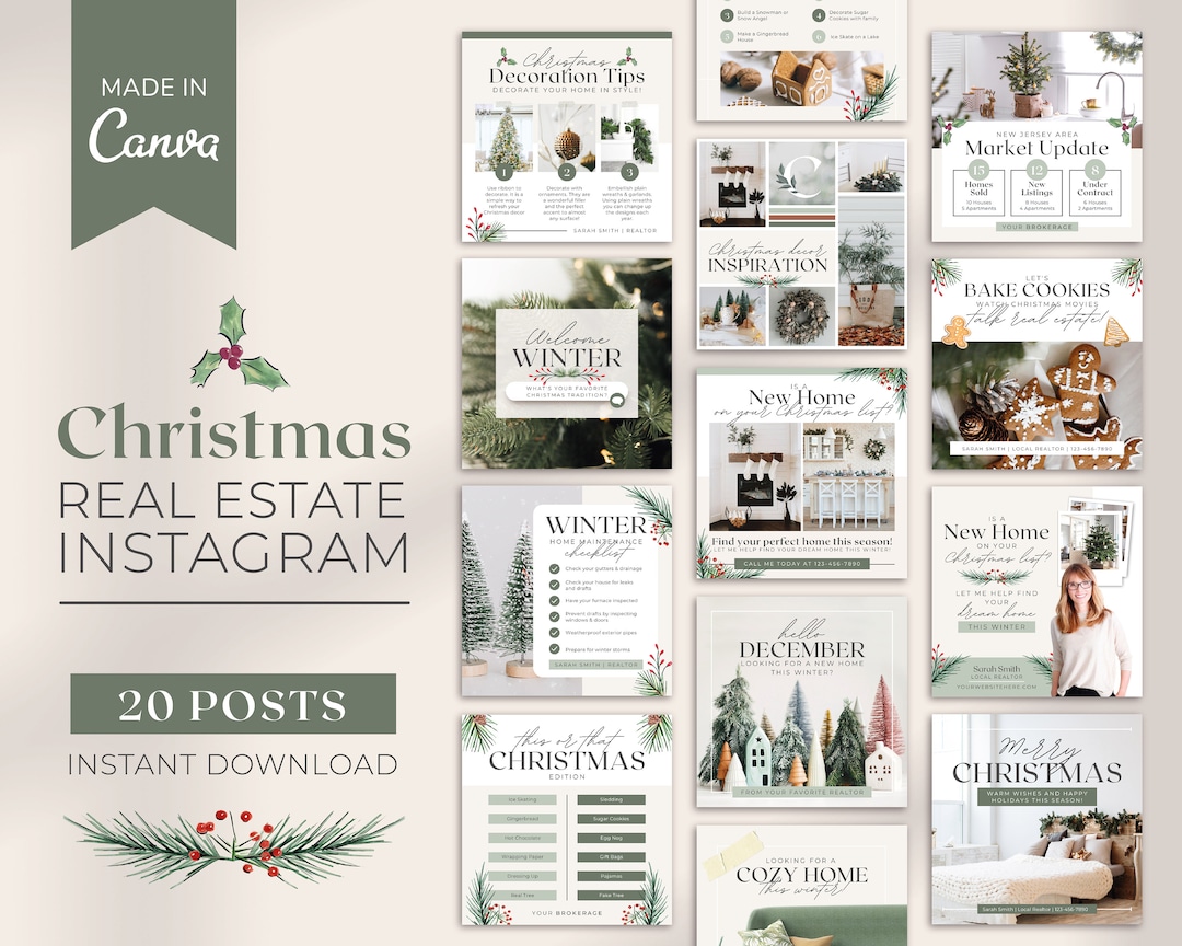 20 Christmas Realtor Instagram Posts | Real Estate Social Media Posts ...