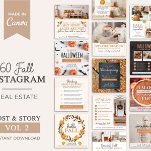 Real Estate Fall Instagram Posts | Real Estate Social Media | October ...
