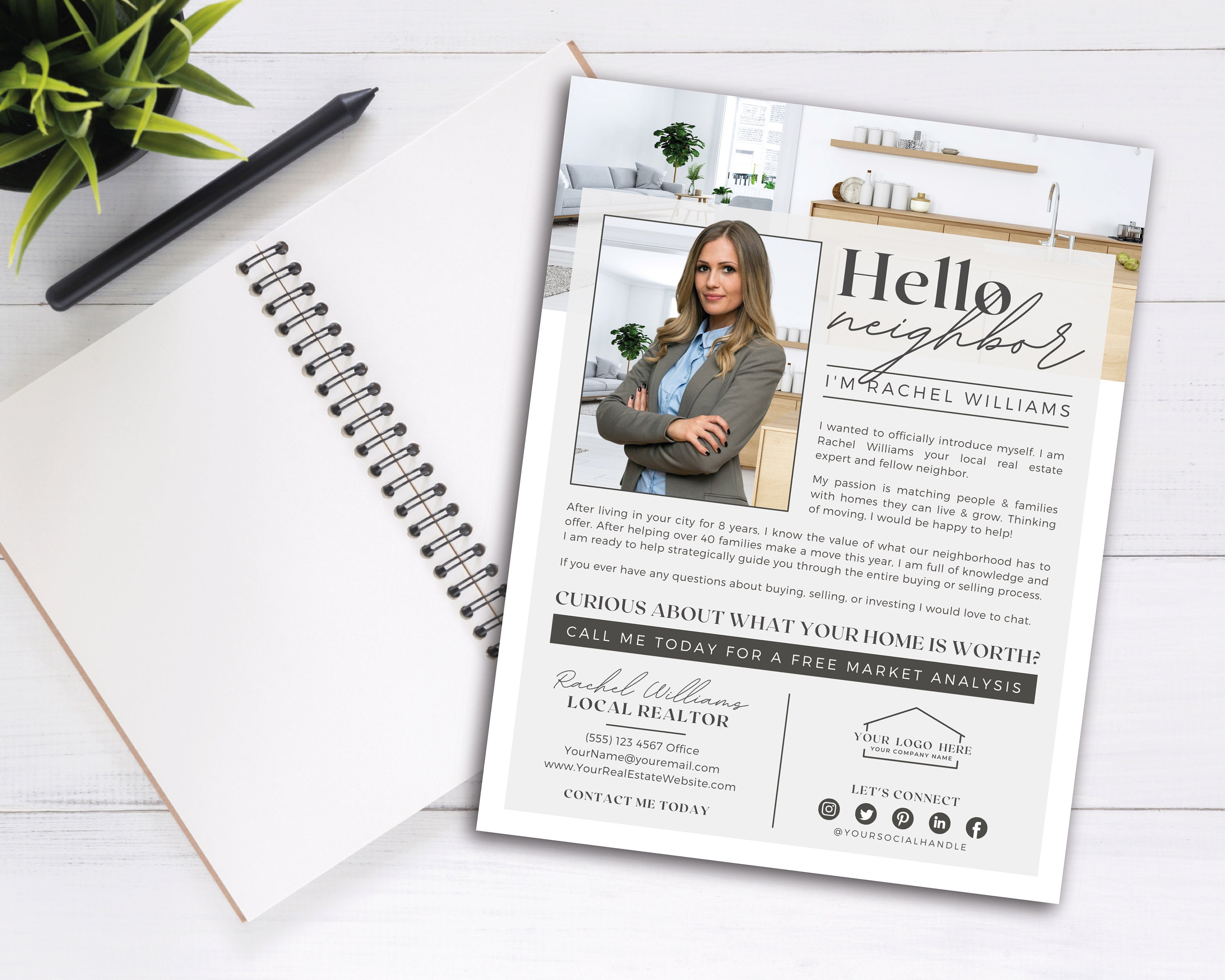 Real Estate Introduction Flyer | Hello Neighbor Letter | New Agent ...