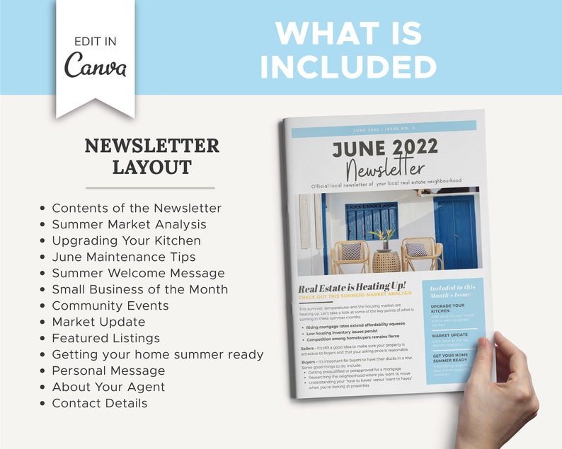 Real Estate June Newsletter Real Estate Marketing Realtor - Etsy