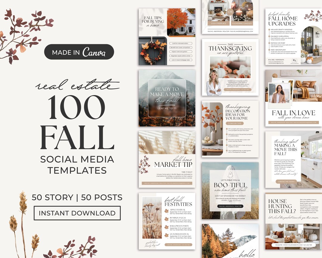 100 Fall Real Estate Instagram Posts | Real Estate Social Media Posts ...