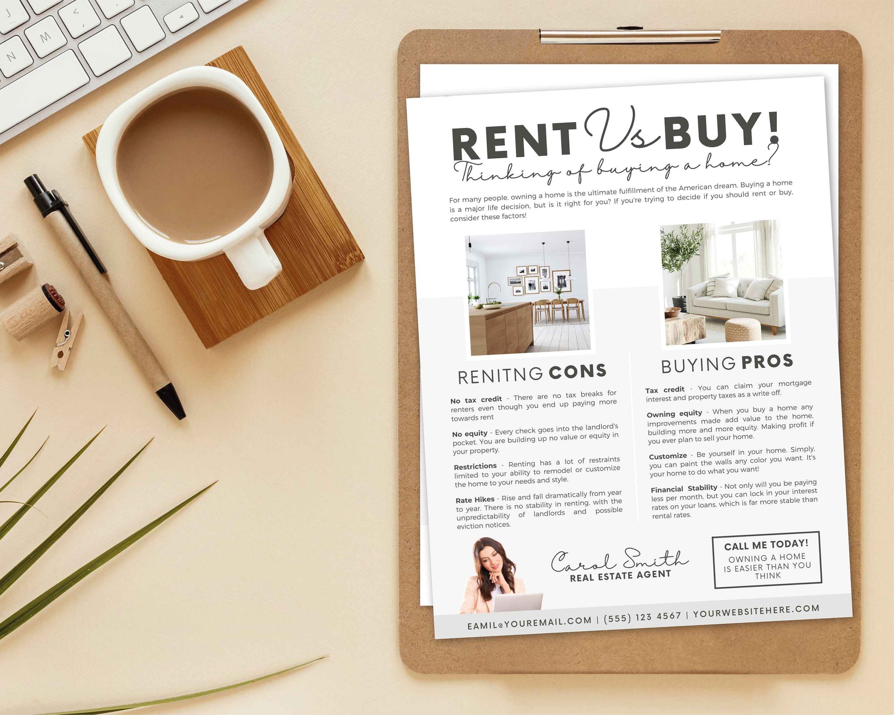Real Estate Renting Vs Buying Bundle Renting Template - Etsy