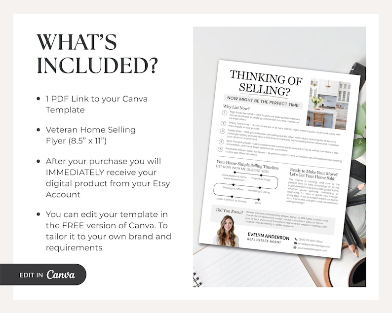 Thinking of Selling Flyer | New Agent Flyer | Real Estate Marketing ...