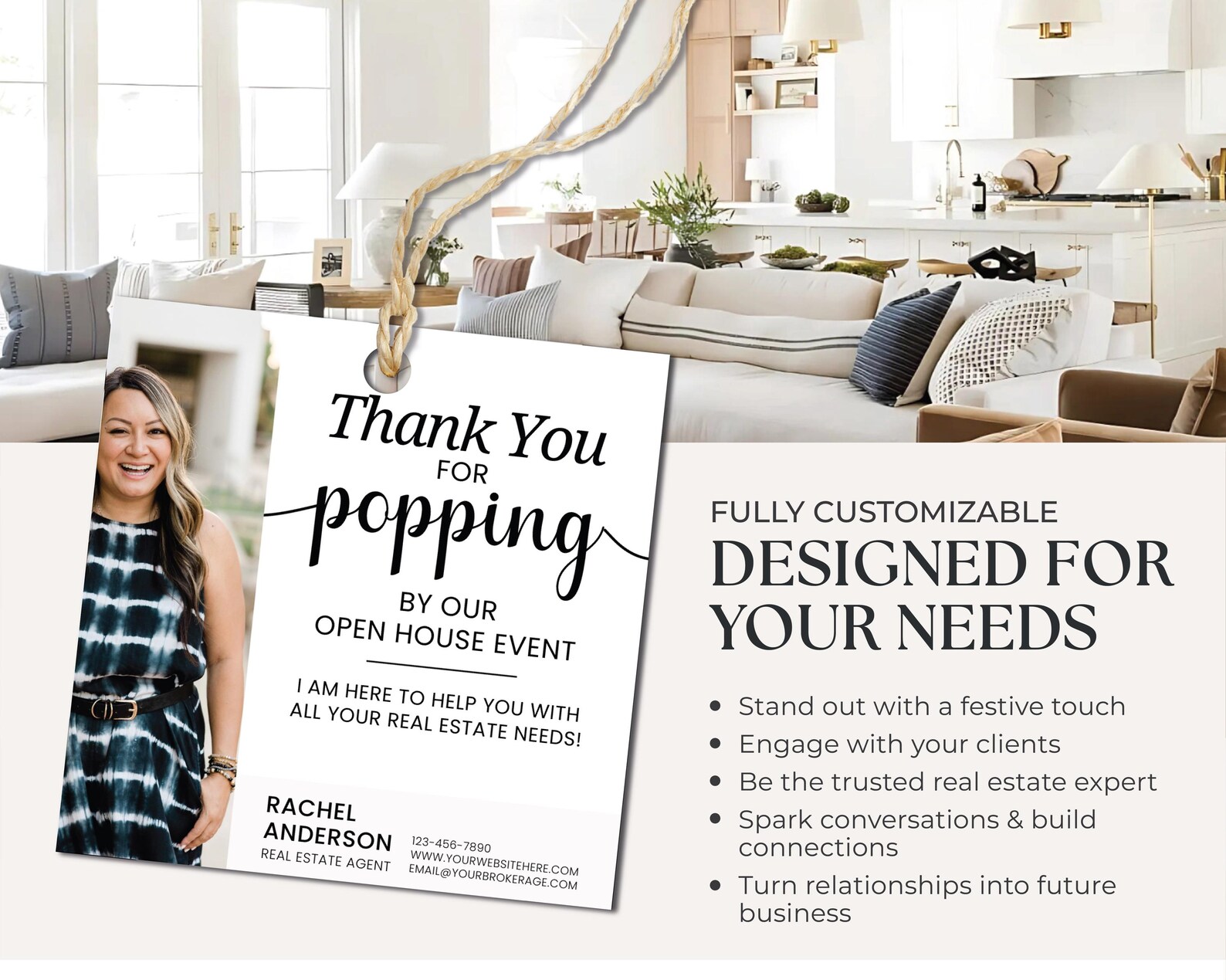 Open House Pop by Tags | Real Estate Thank You Referral | Real Estate ...