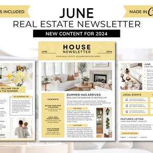 Real Estate June Newsletter | Real Estate Marketing | Realtor Template ...