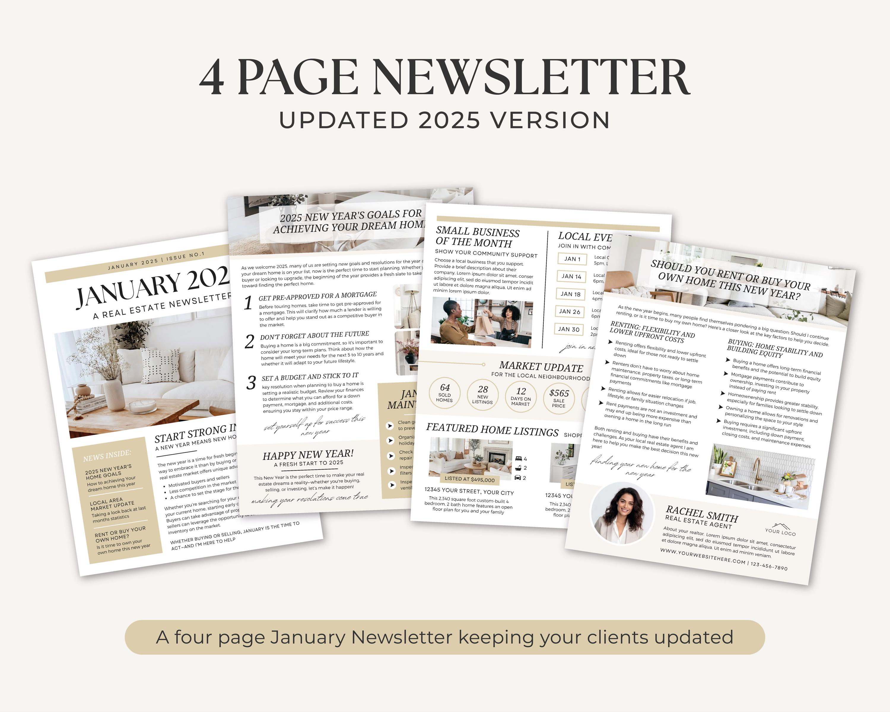 January 2025 Real Estate Newsletter | Real Estate Marketing | Real ...