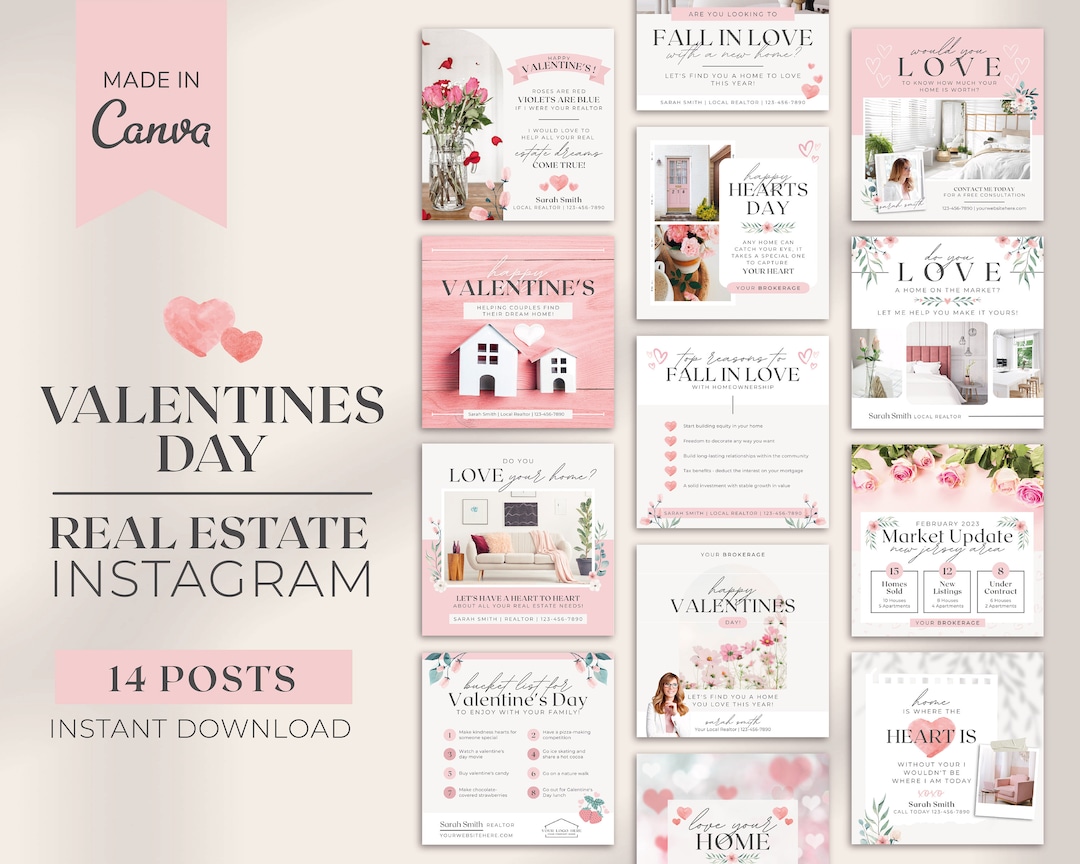 Valentine's Day Realtor Instagram Posts | Real Estate Marketing | Real ...