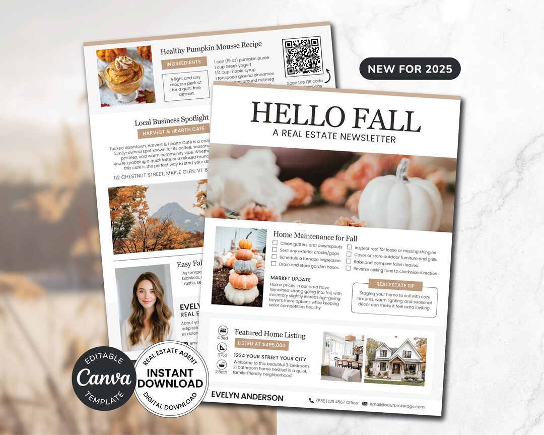 Real Estate Fall Newsletter | Pumpkin Spice Real Estate | Real Estate ...