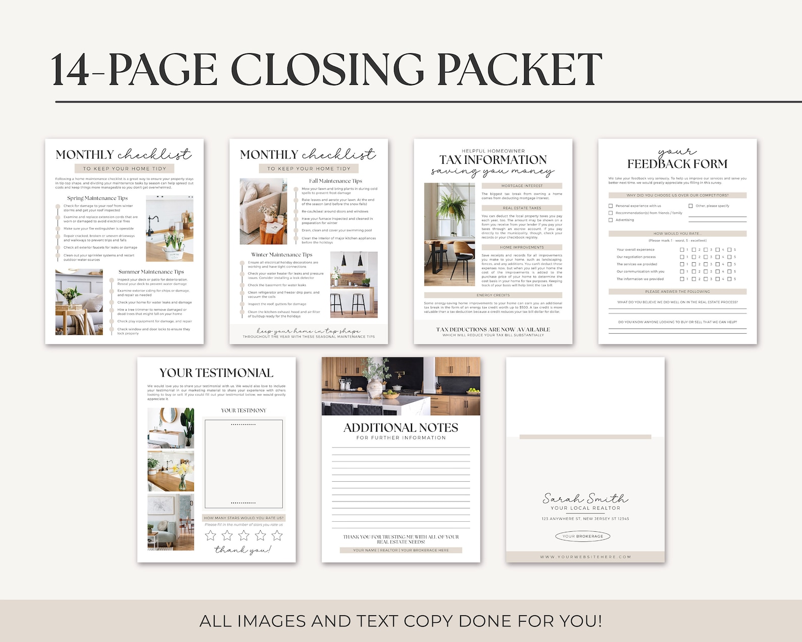 Real Estate Closing Packet | New Home Guide | Real Estate Marketing ...