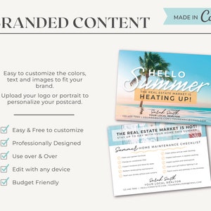 Real Estate Summer Postcard | Real Estate Marketing | Summer Card ...