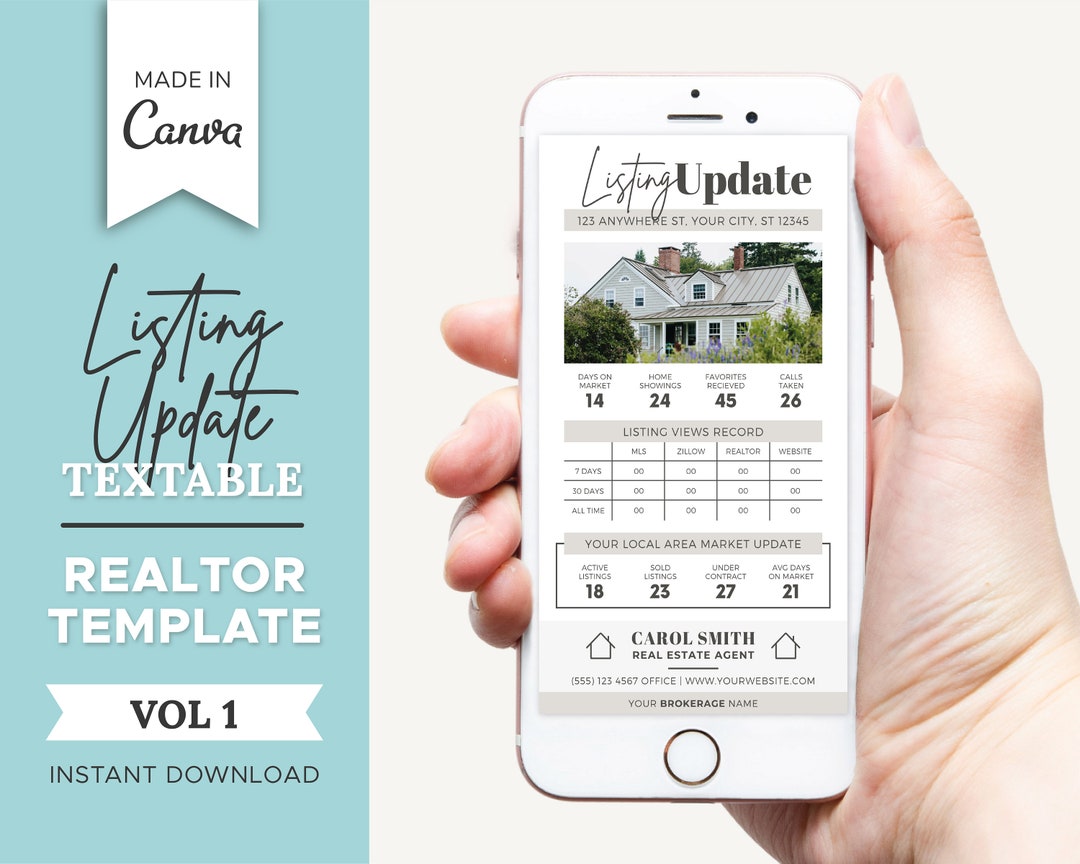 Real Estate Listing Market Update | Real Estate Listing Report ...