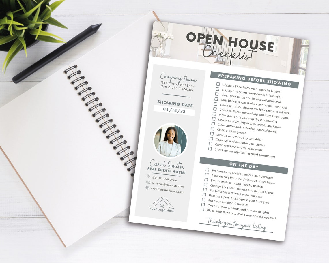 Real Estate Open House Checklist | Real Estate Marketing | Real Estate ...