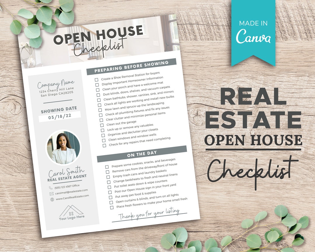 Real Estate Open House Checklist | Real Estate Marketing | Real Estate ...