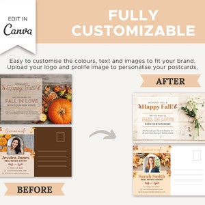 8 Fall Real Estate Postcard Bundle | Fall Real Estate Postcard Template ...