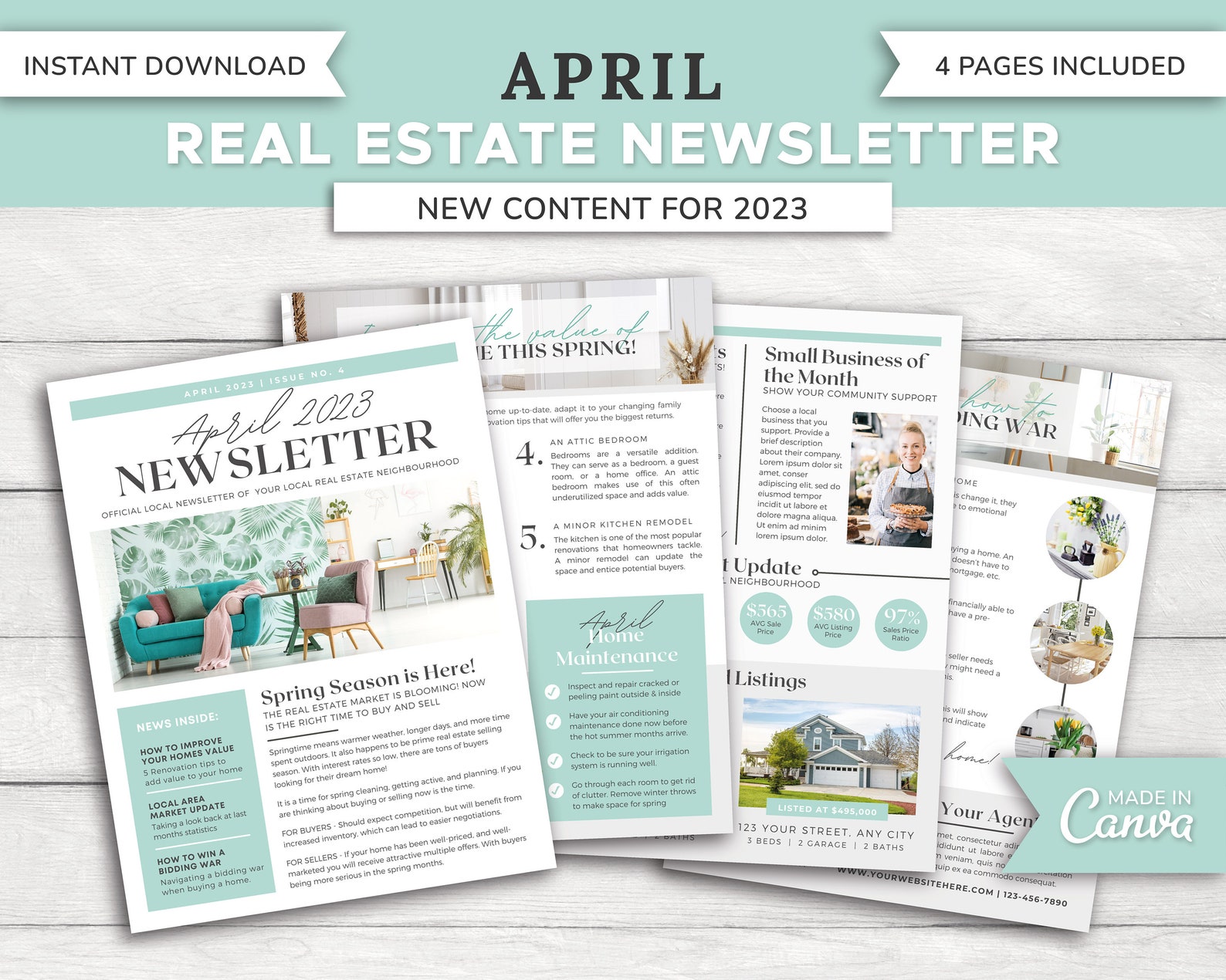 Real Estate April 2023 Newsletter | Real Estate Marketing | Realtor ...