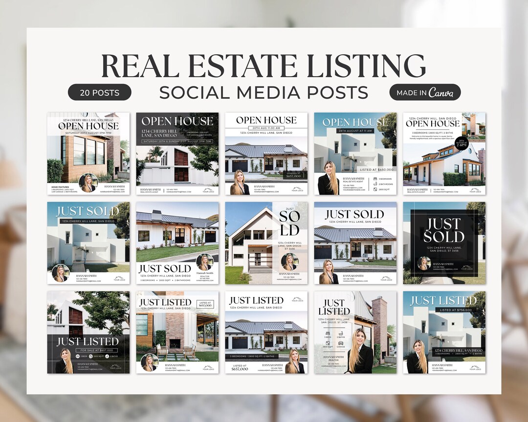 Real Estate Instagram Posts | Listing Update | Real Estate Social Media ...