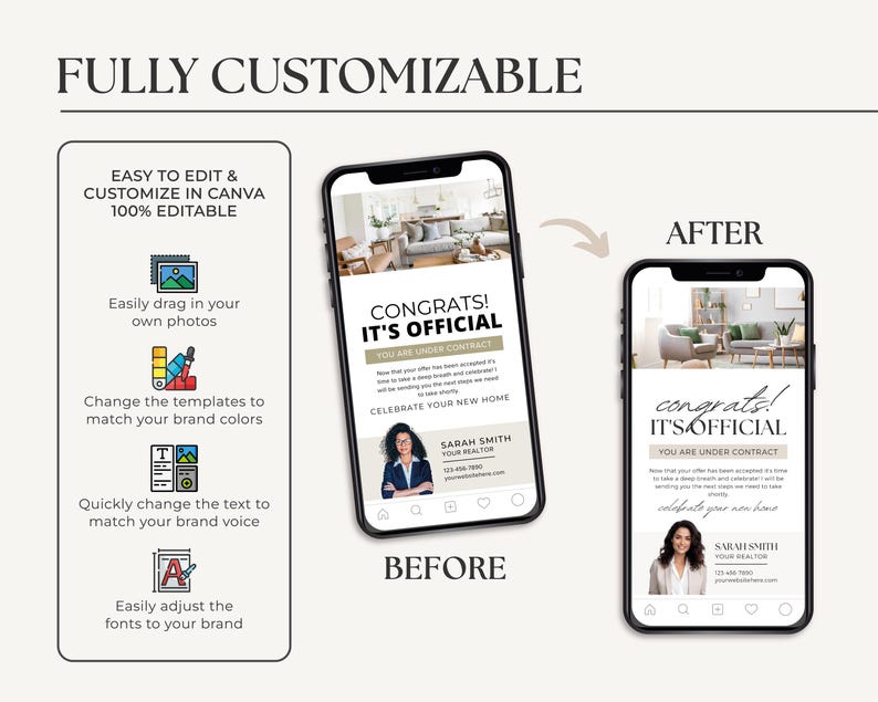 Real Estate Textable Bundle | Realtor Digital Business Card Bundle ...
