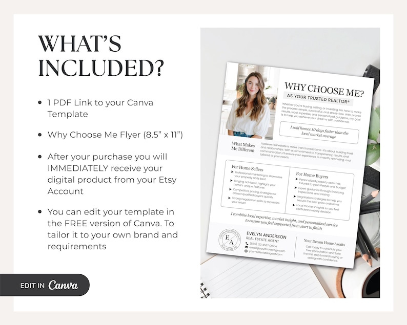 Real Estate Agent Introduction Flyer: Why Choose Me Realtor Marketing ...
