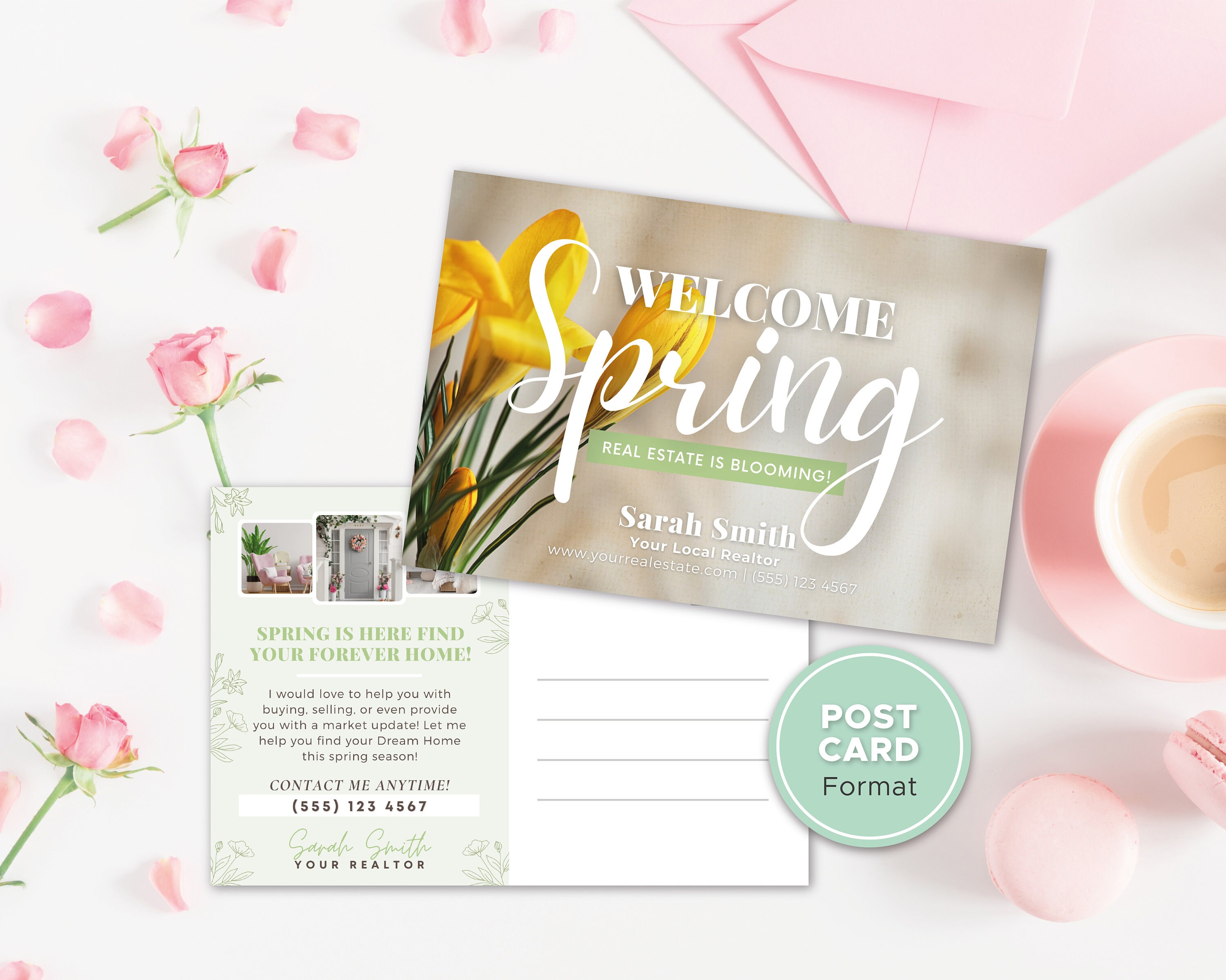 Spring Real Estate Postcard V2 Real Estate Spring Marketing | Etsy