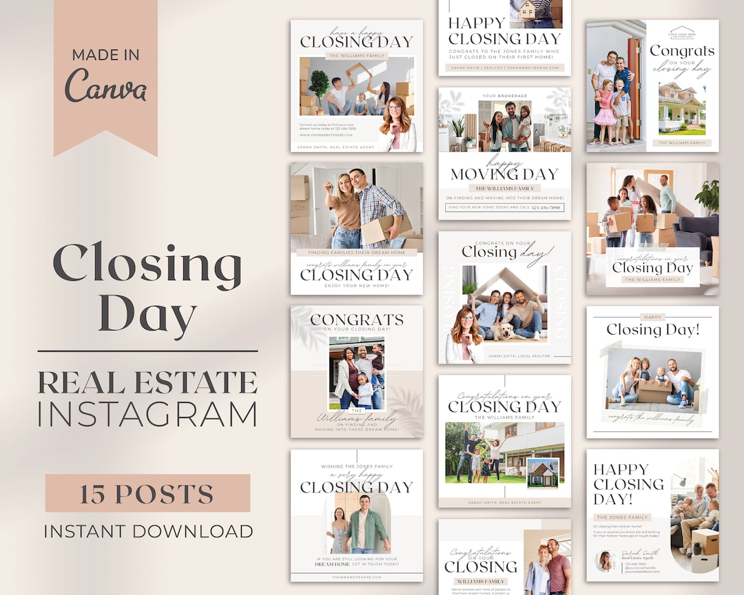 15 Closing Day Instagram Posts | Real Estate Social Media | Real Estate ...