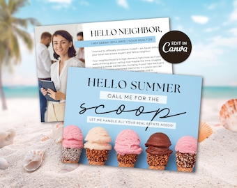 Real Estate Summer Postcard Realtor Hello Summer Card Realtor Farming ...