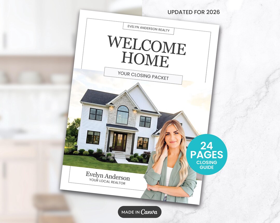 Real Estate Closing Day Guide | New Homeowner Welcome Packet | Real ...
