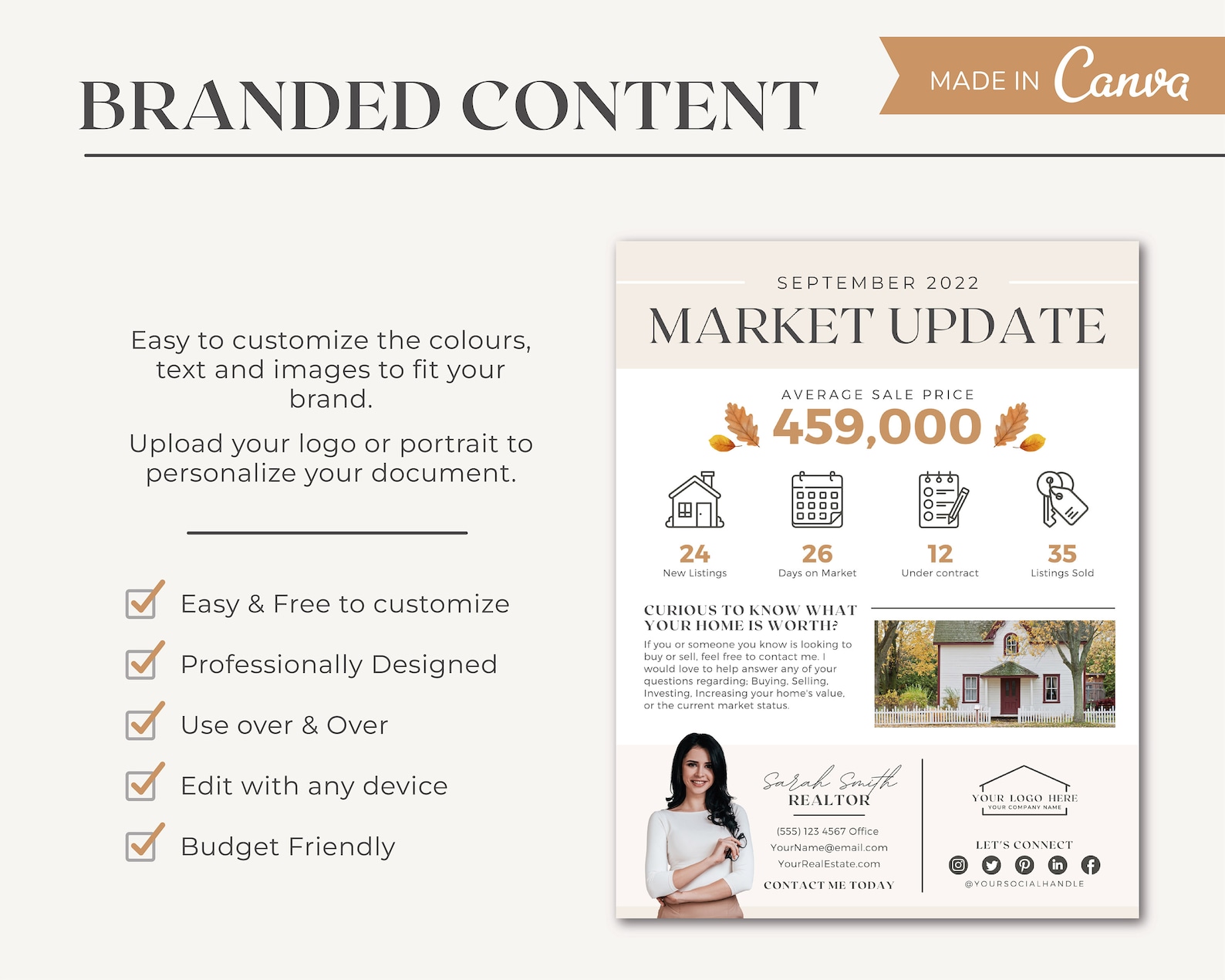 Fall Real Estate Market Update Flyer Autumn Realtor Flyer - Etsy