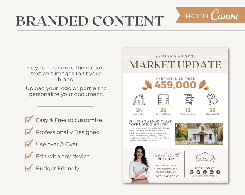 Fall Real Estate Market Update Flyer Autumn Realtor Flyer - Etsy