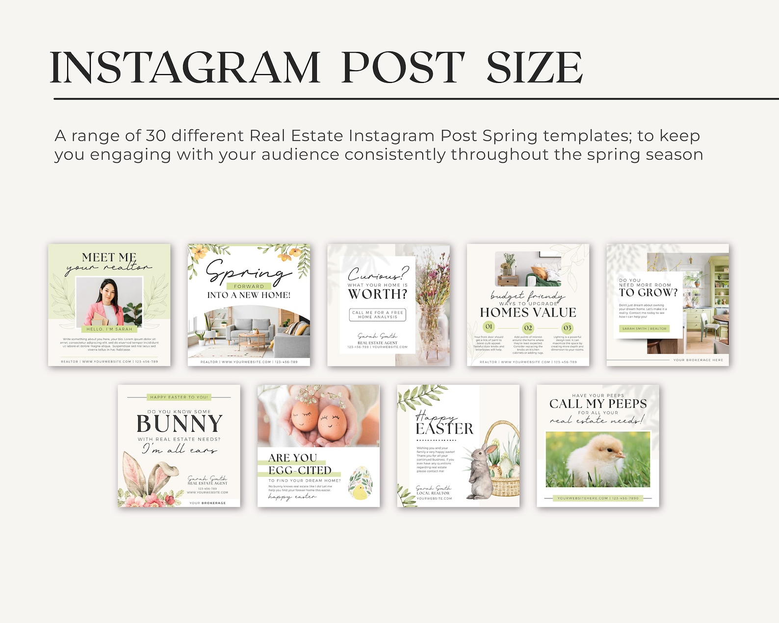 Real Estate Spring Instagram Posts | Real Estate Social Media | April ...