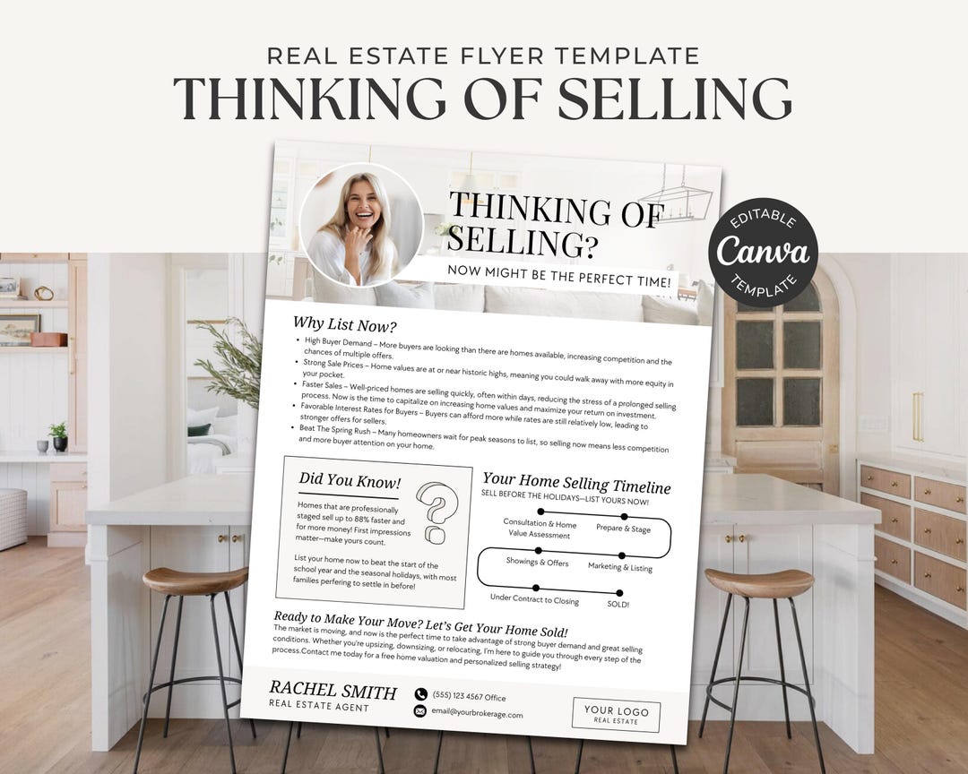 Thinking of Selling Flyer | New Agent Flyer | Real Estate Marketing ...
