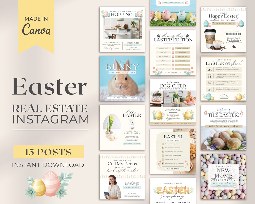15 Easter Realtor Instagram Posts | Real Estate Social Media Posts ...