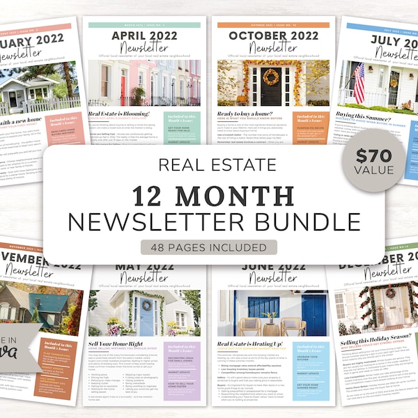 Newsletter Template Editable - Etsy