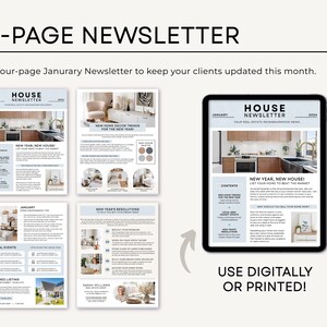 Real Estate January Newsletter | Real Estate Marketing | Realtor ...
