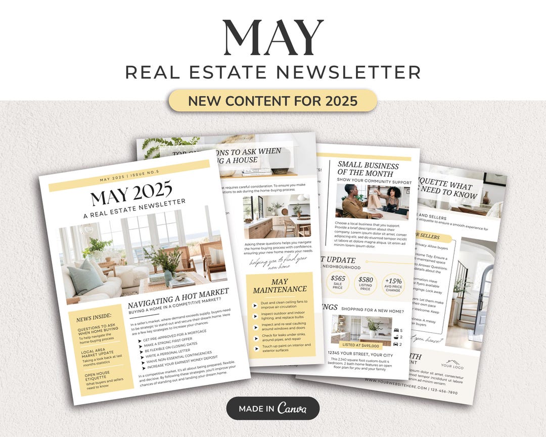 May 2025 Real Estate Newsletter | Real Estate Marketing | Real Estate ...