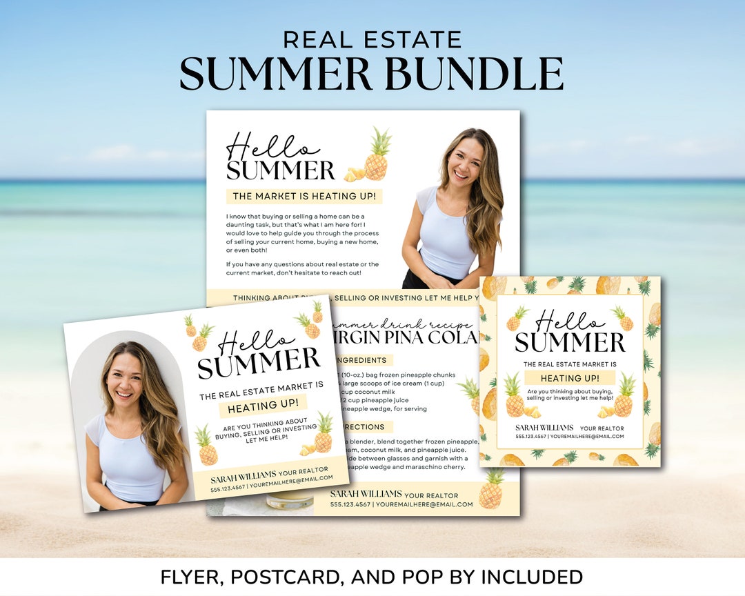 Real Estate Summer Introduction Bundle | Real Estate Pop by | Hello ...