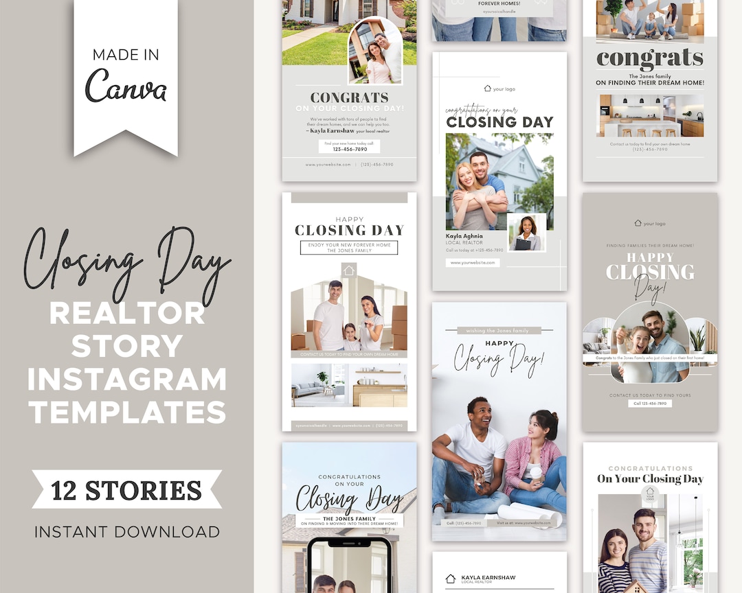 12 Closing Day Realtor Instagram Stories | Real Estate Social Media ...