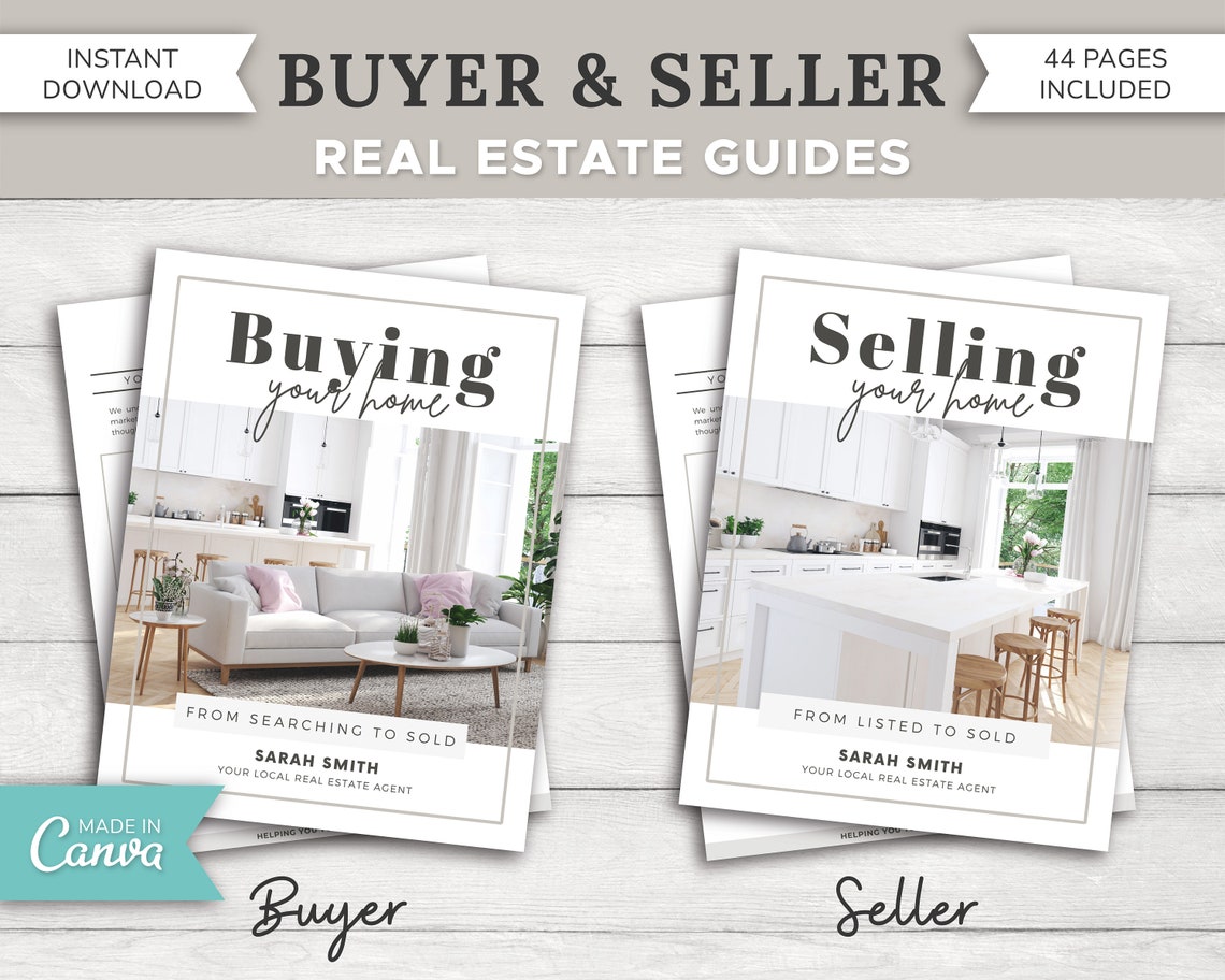 Real Estate Buyer and Seller Guide Real Estate Marketing - Etsy