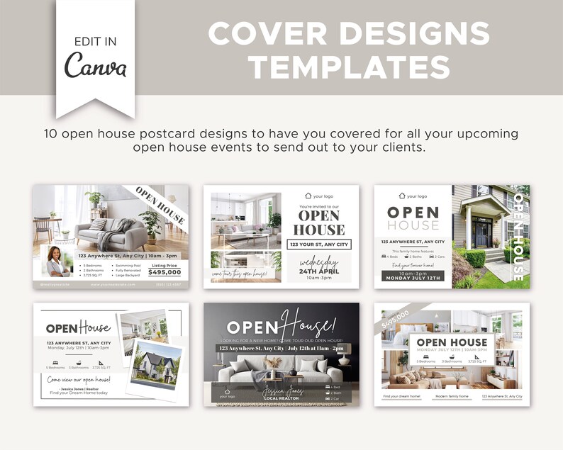 10 Open House Real Estate Postcards Open House Invitations - Etsy