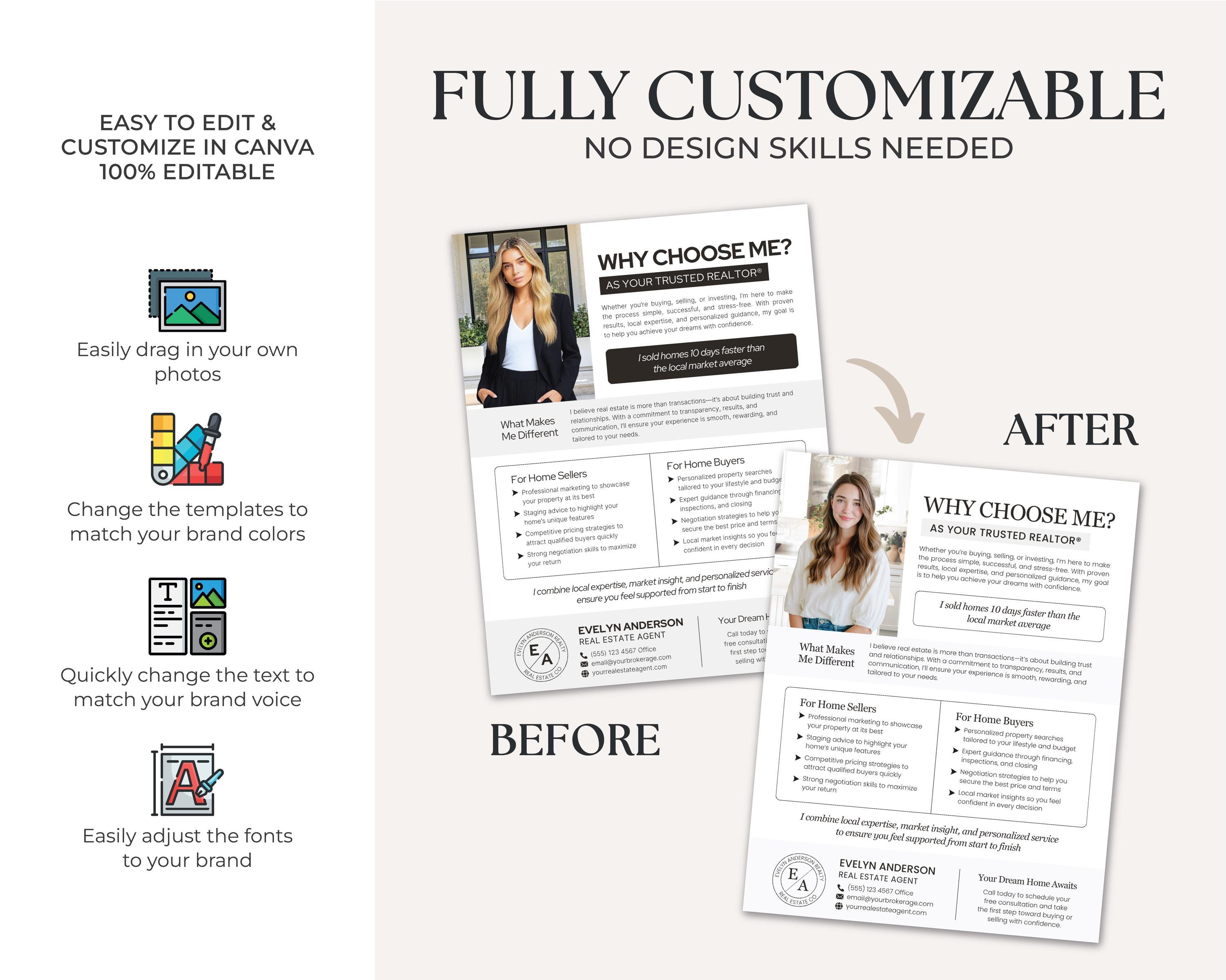 Real Estate Agent Introduction Flyer: Why Choose Me Realtor Marketing ...