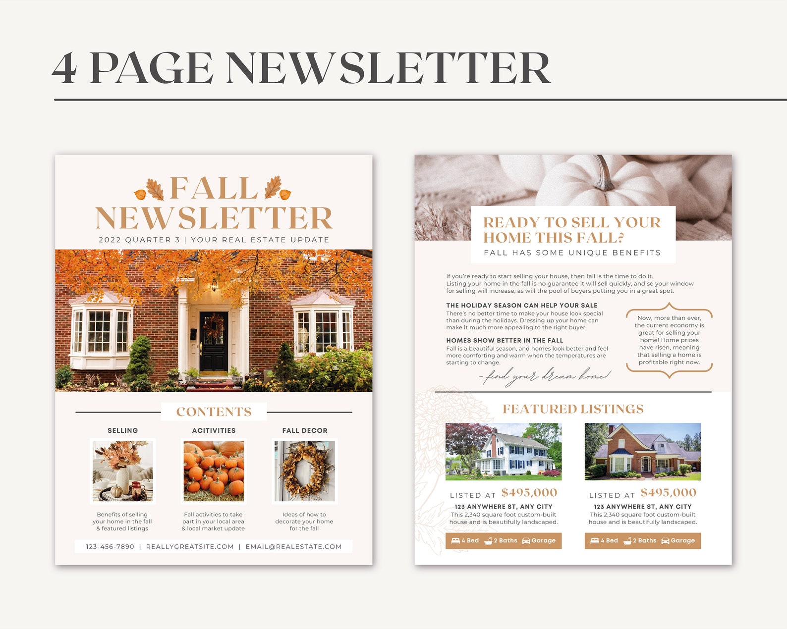 Real Estate Fall Newsletter 2022 | Real Estate Fall Marketing | Realtor ...