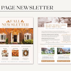Real Estate Fall Newsletter 2022 | Real Estate Fall Marketing | Realtor ...